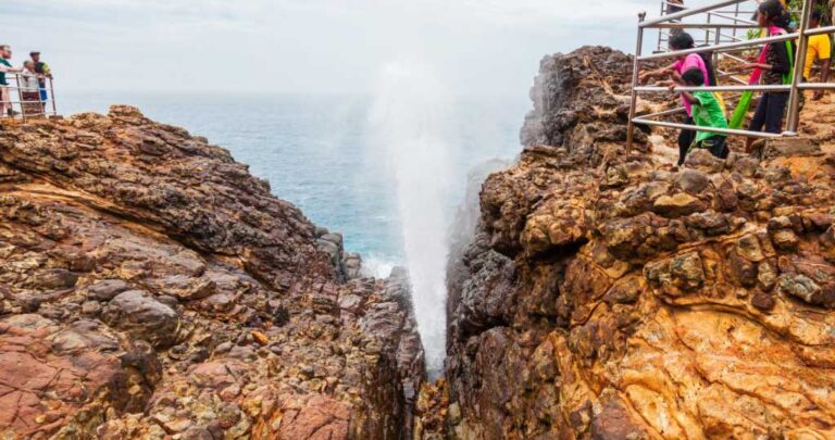 Hummanaya 2nd largest blow hole in the world, Sri Lanka